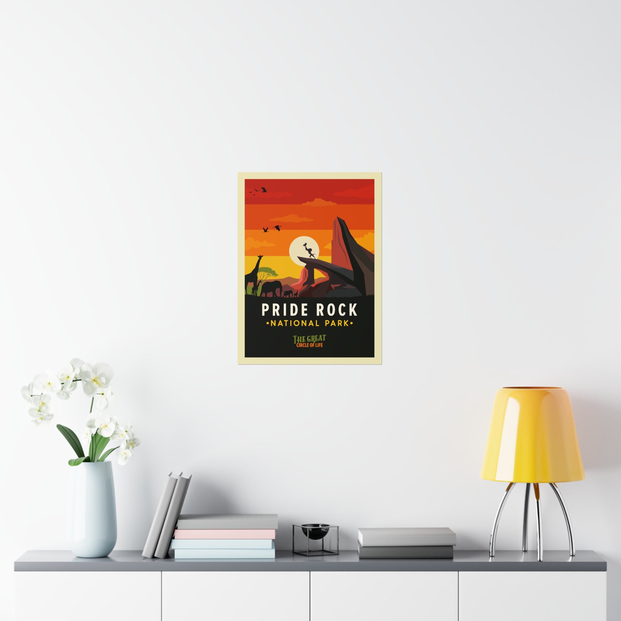 Pride Rock Travel Poster, Disney Lion King Poster, Lion King Wall Art ...