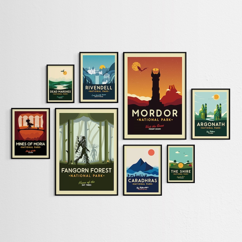 The Shire Poster, the Shire National Park Poster, Lord of the Rings ...