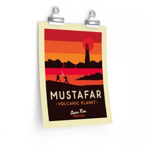 Star Wars Mustafar Volcanic Planet Poster, Star Wars Galaxy Posters ...