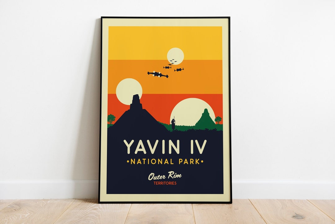 Star Wars Yavin IV Travel Poster, Star Wars Galaxy Posters, Star Wars ...