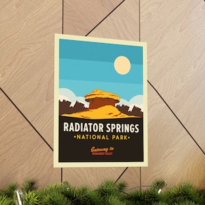 Radiator Springs Travel Poster, Disney CARS Poster, Disney Cars Wall ...