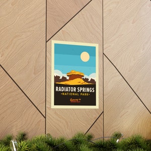 Radiator Springs Travel Poster, Disney CARS Poster, Disney Cars Wall ...