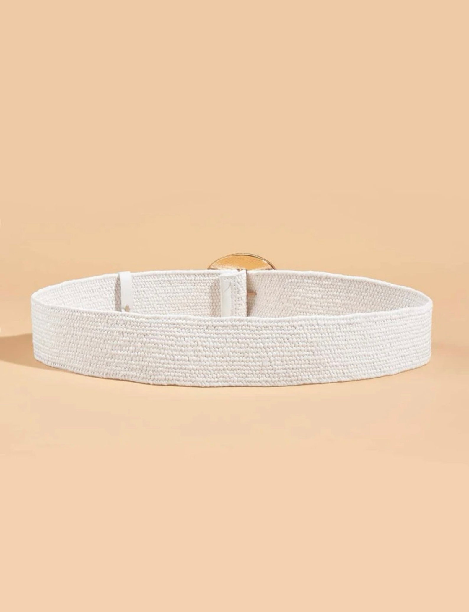 White Woven Belts Round Buckle Straw Belts Raffia Belts - Etsy