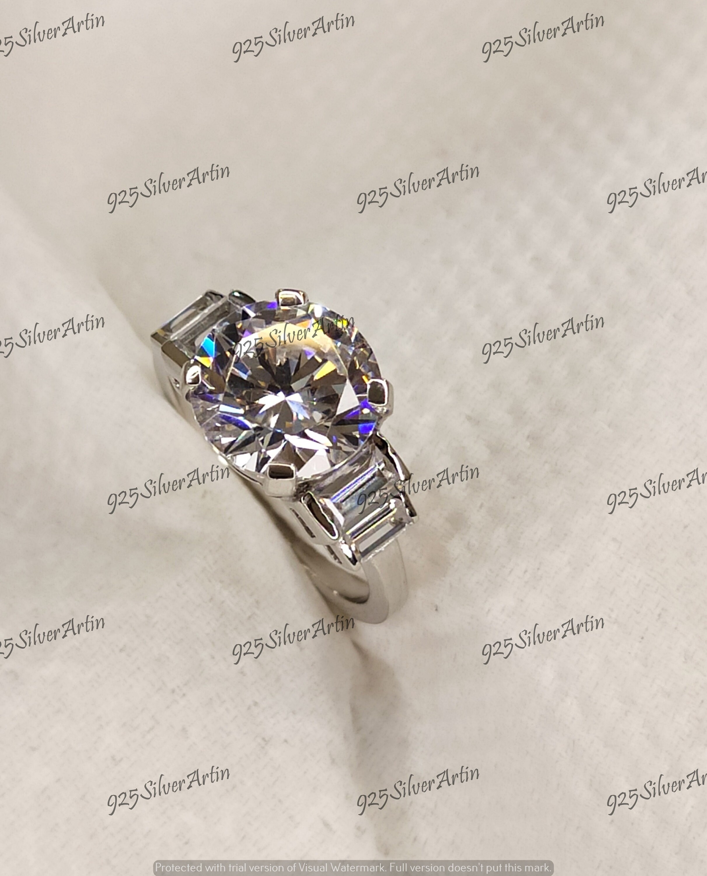 Titanic Jewellery 2.30ct White Round Cut Diamond Engagement - Etsy