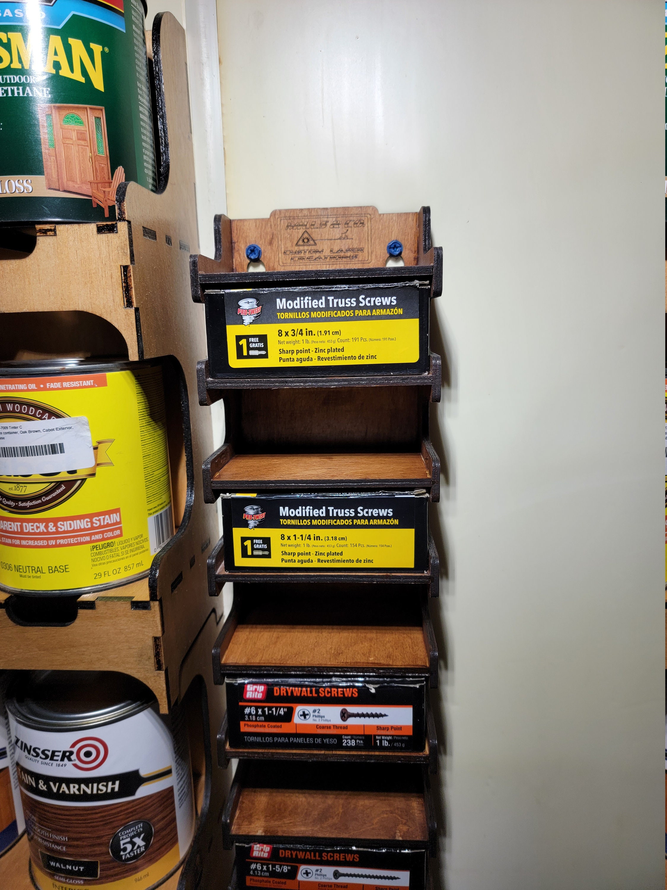 Wall Rack for 1lb Screw Boxes 3mm and 5mm - Etsy