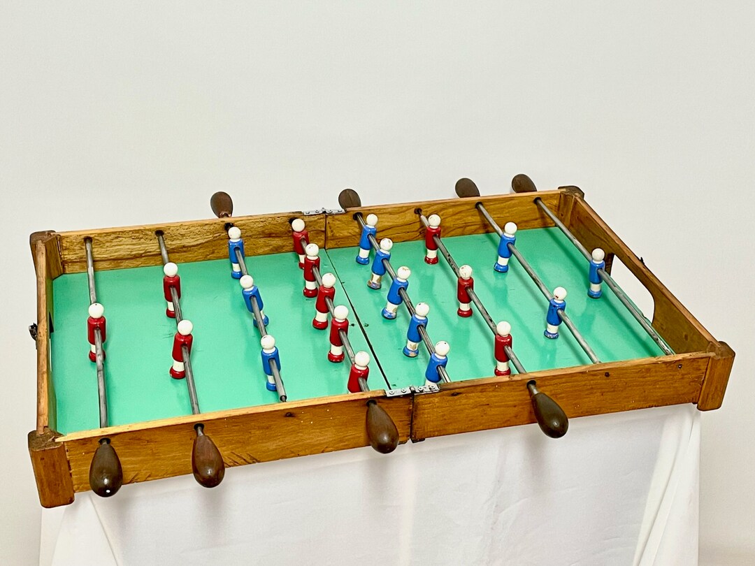 Handmade Wooden Foosball Table French Baby Foot Small Folding Table ...