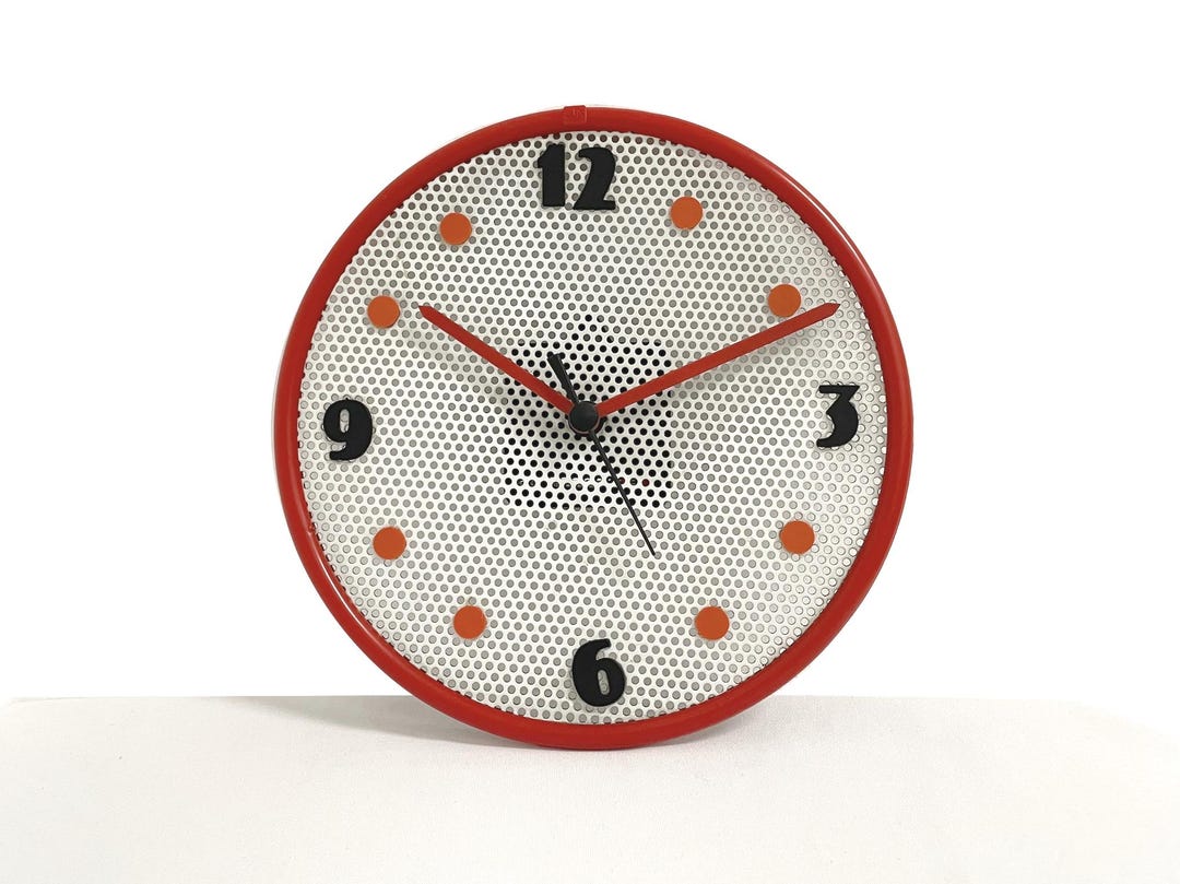 Round Wall Clock | 80s Vintage | Design Furio Minuti | De Agostini - Etsy