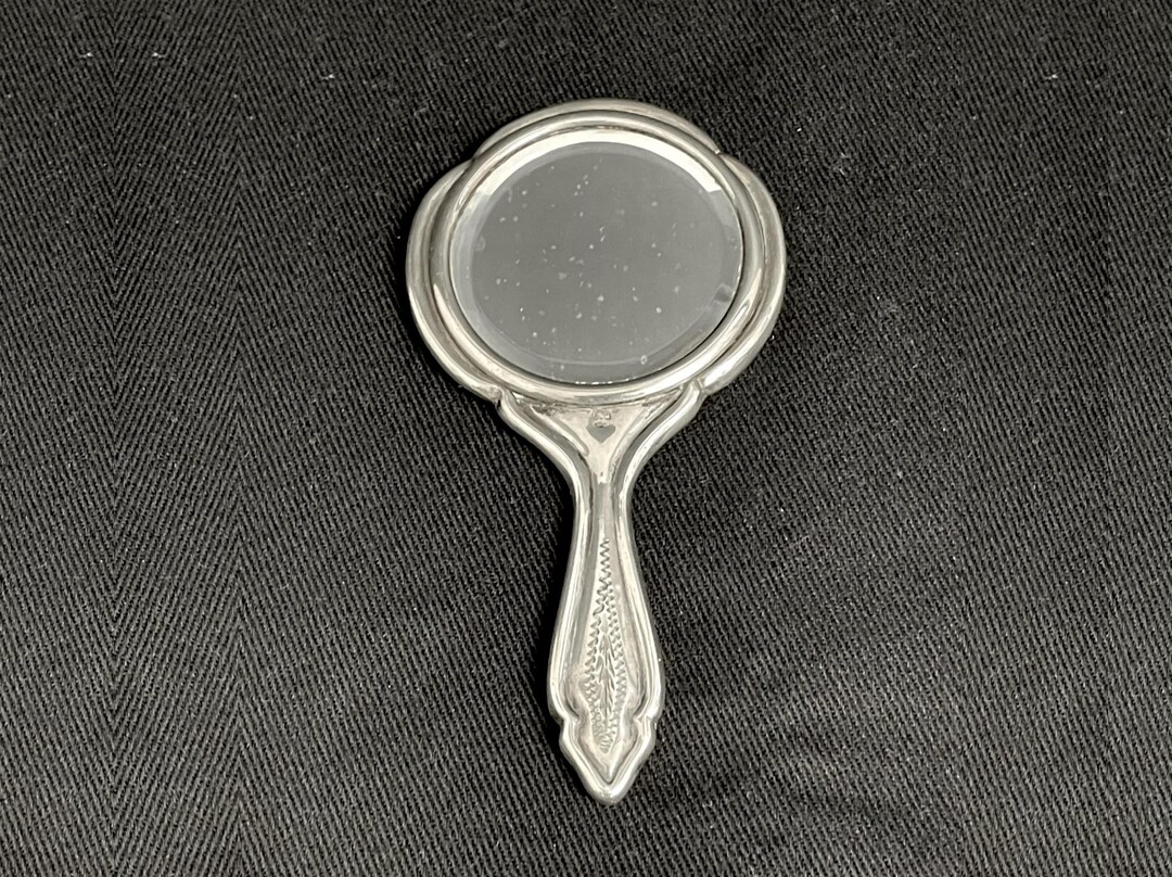 Vintage Purse Mirror | 800 Silver | Round - Etsy