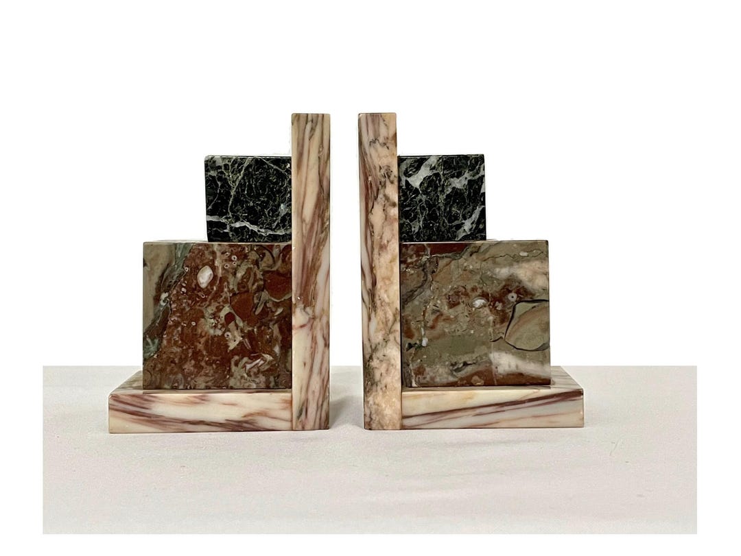 Pair of Art Deco Marble Bookends Vintage Bookends 1920s France - Etsy