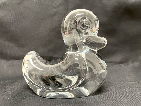 Daum Crystal 70s Duck Statuette - Etsy UK