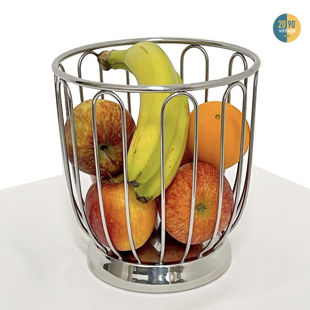 Cesta de fruta vintage o cuenco para cítricos, diseño italiano, Alessi ...