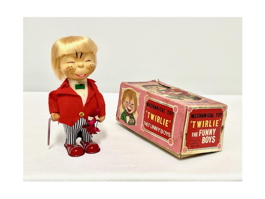 Twirlie the Funny Boys | 50's Tin Toy | Alps Japan - Etsy