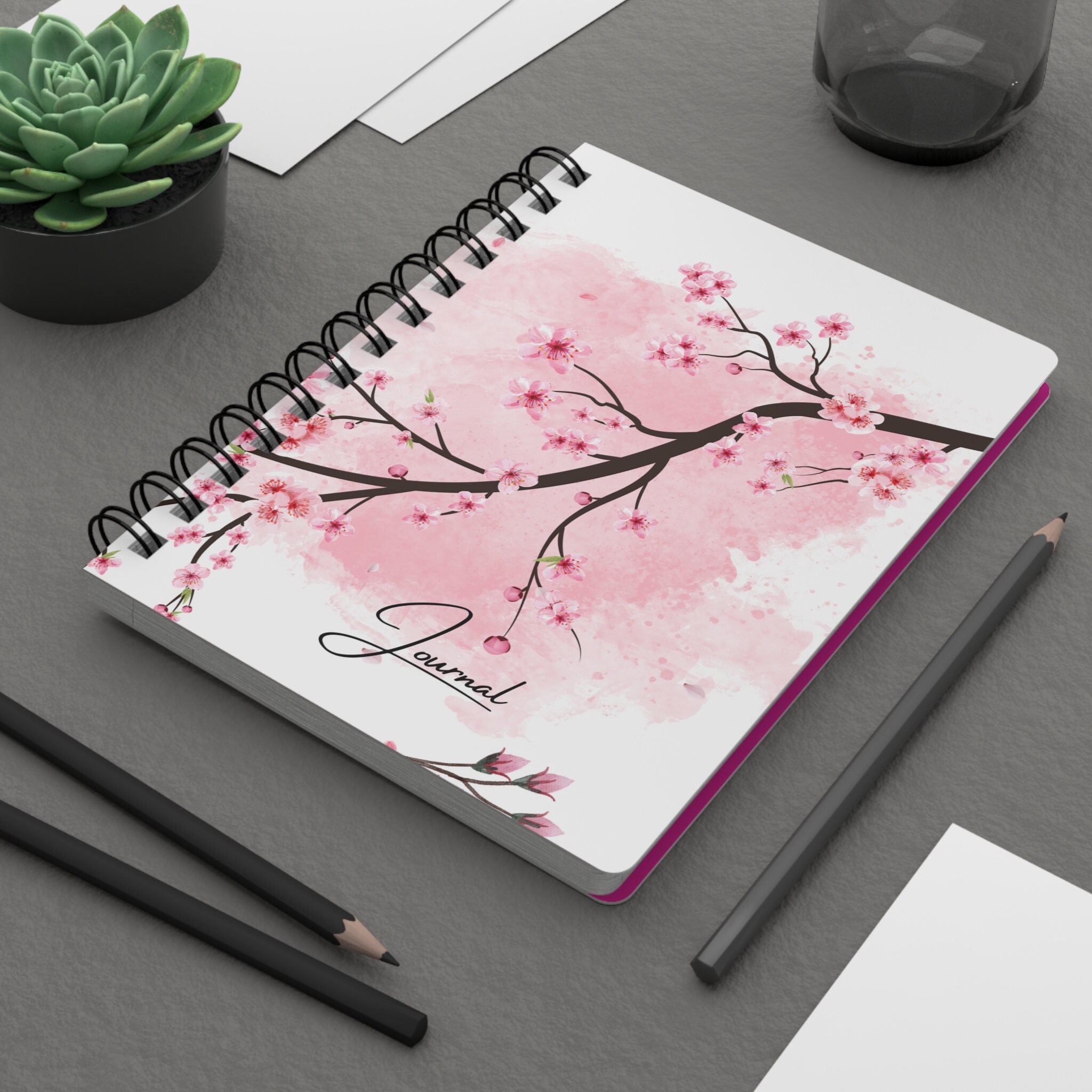 Cherry Blossom Tree Journal - Spiral Bound Journal/notebook - Etsy