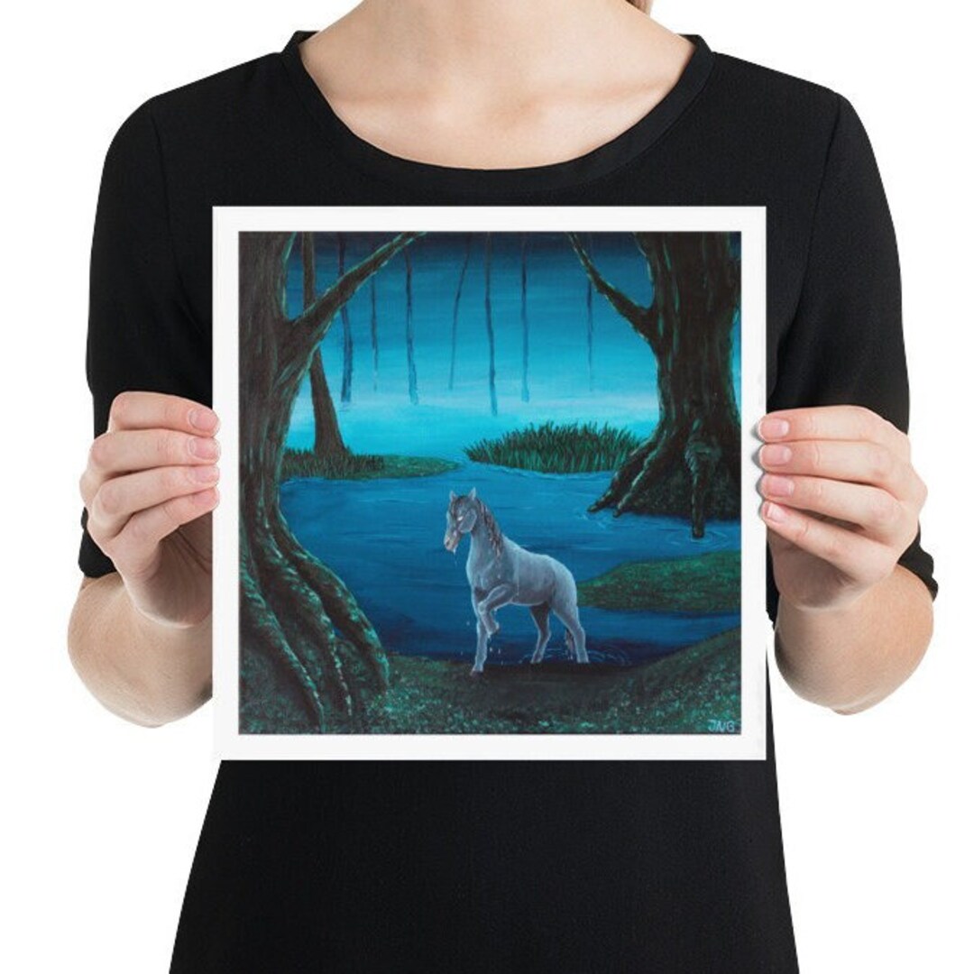 Kelpie Mythical Creature Poster, Fantasy Art Print, Painting Print ...