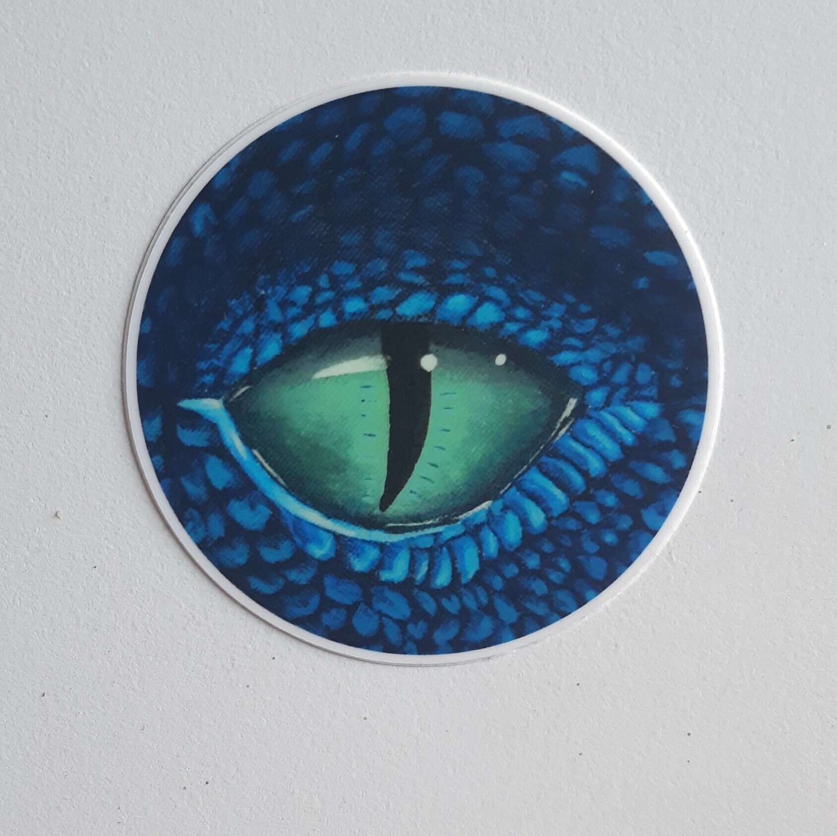 Vinyl Sticker of Water Dragon Eye Painting, Aesthetic Laptop Sticker ...