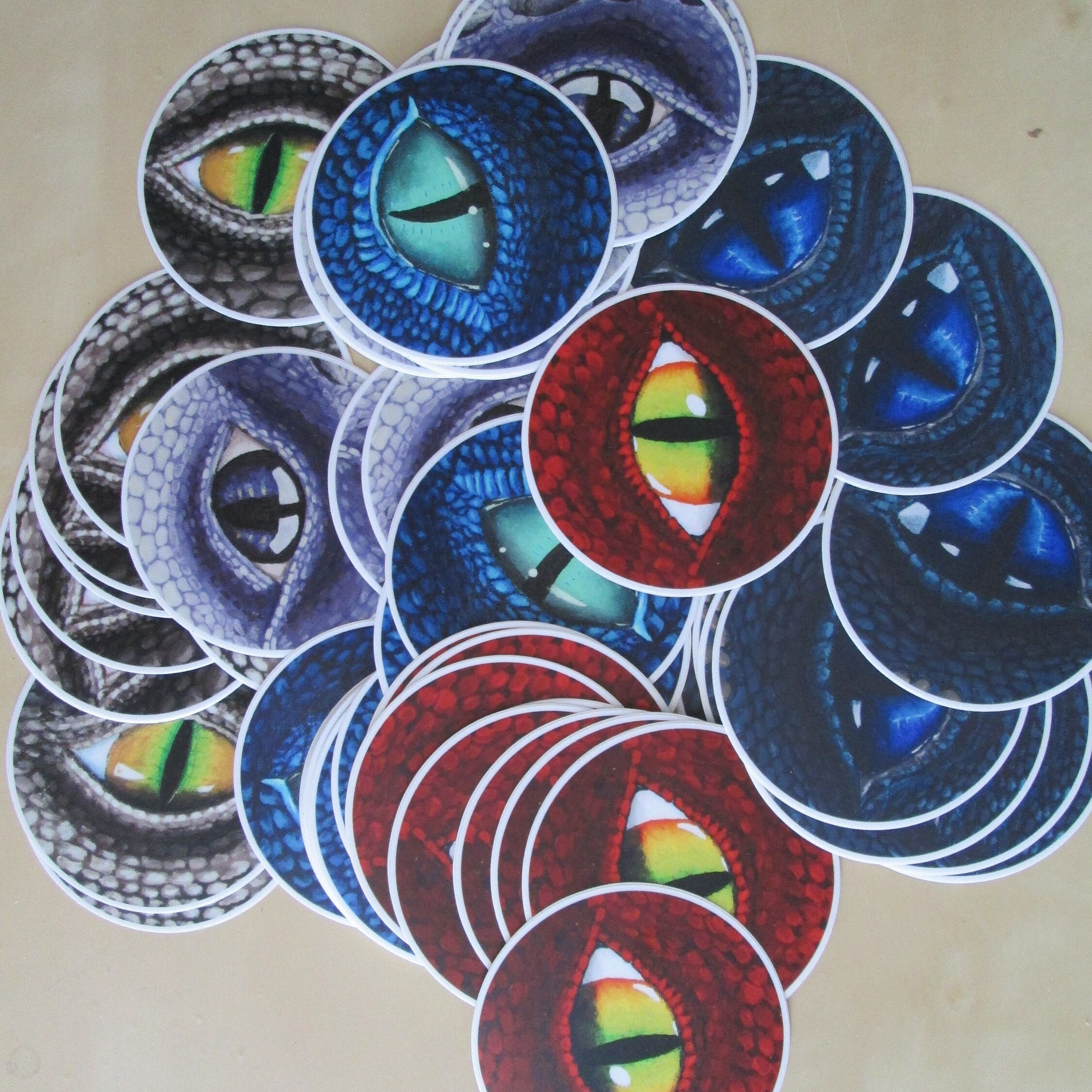 Vinyl Sticker of Water Dragon Eye Painting, Aesthetic Laptop Sticker ...