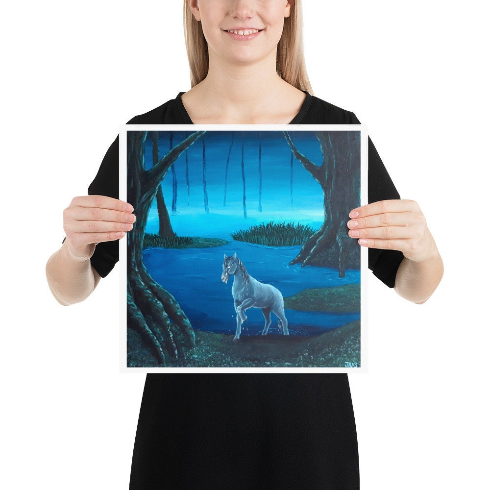 Kelpie Mythical Creature Poster Fantasy Art Print Painting - Etsy