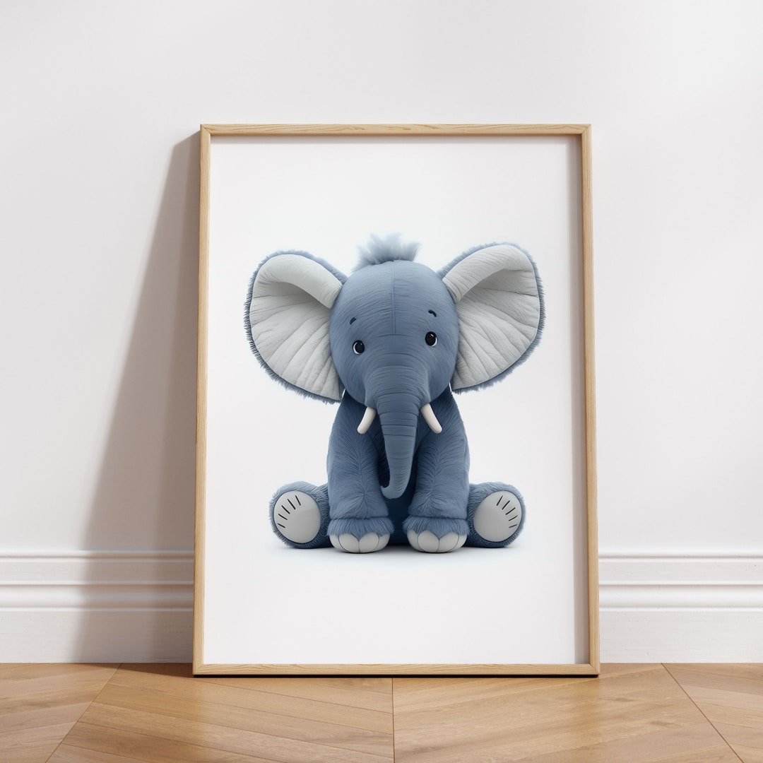 Elephant Nursery Wall Art - Printable Digital Download, Baby Animal ...