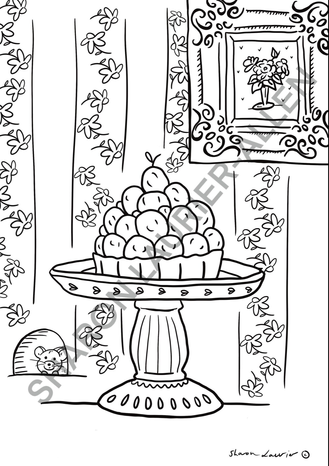 3 Printable Colouring Pages Hand Drawn Original Illustrations by ...