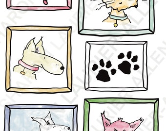 3 Printable Colouring Pages Hand Drawn Original Illustrations by ...