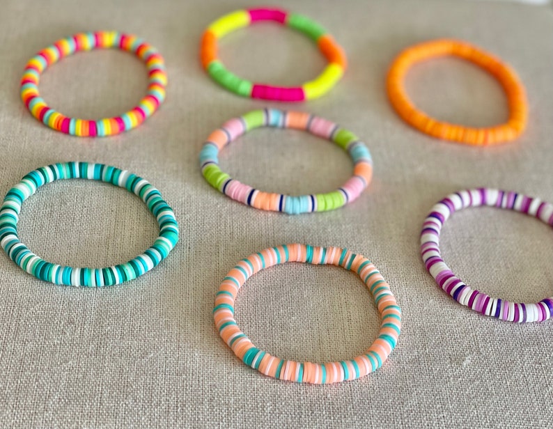 Summer Clay Bead Bracelets Clay Beads Small Business Etsy Canada