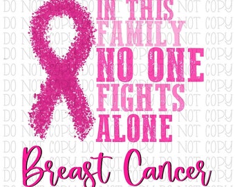 In This Family No One Fights Alone Heart Ribbon Svg Png - Etsy