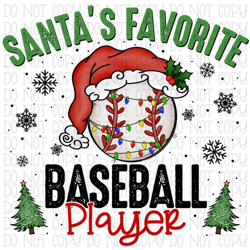 Santa's Favorite Baseball Player Santa Hat Christmas - Etsy