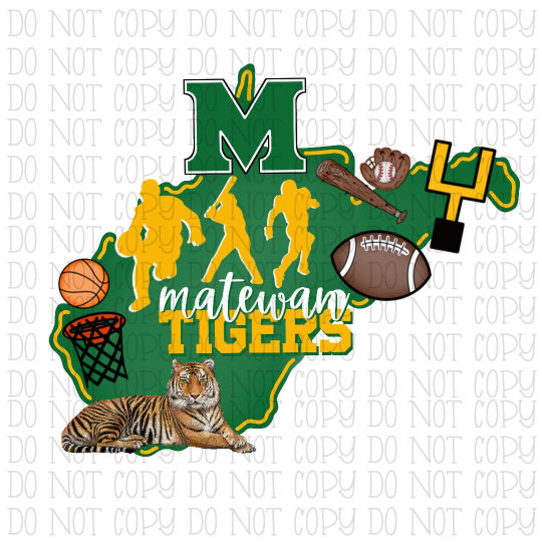 Matewan Tigers - West Virginia - School Sports Team - Green and Yellow ...