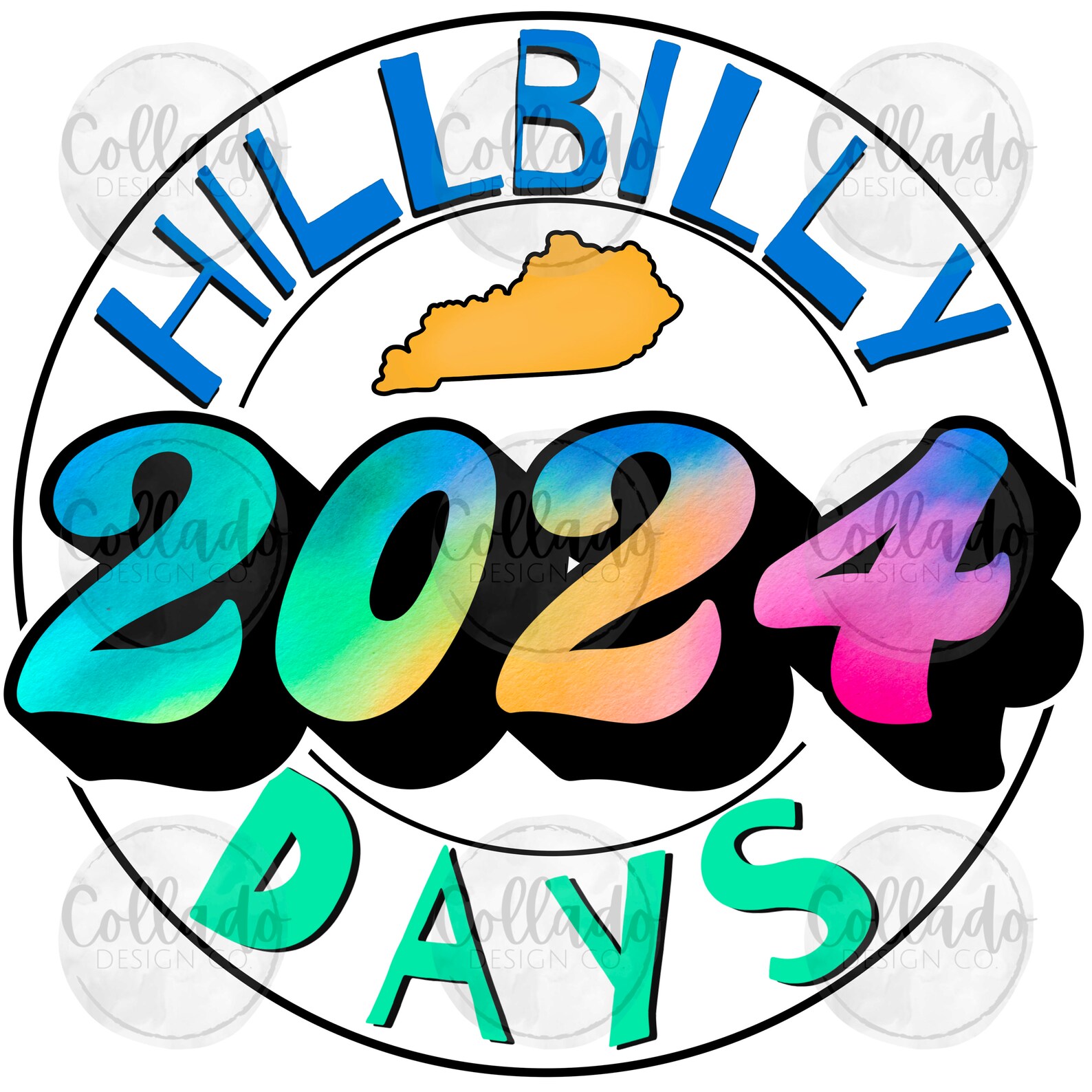 Hillbilly Days 2024 Pikeville Kentucky 606 State Outline KY Tie Dye ...