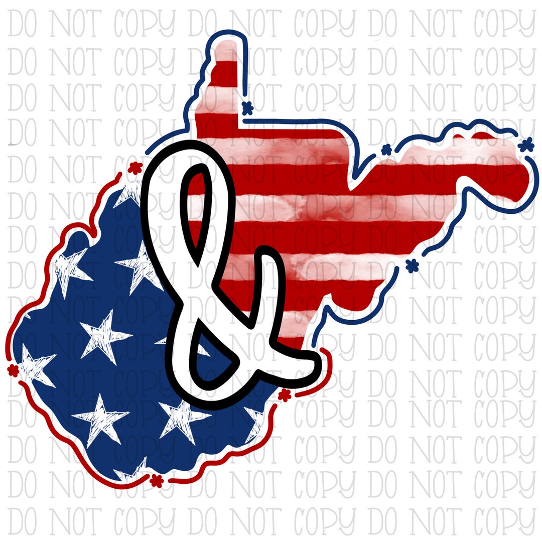 Red White Blue West Virginia - Stars and Stripes - Patriotic - America ...