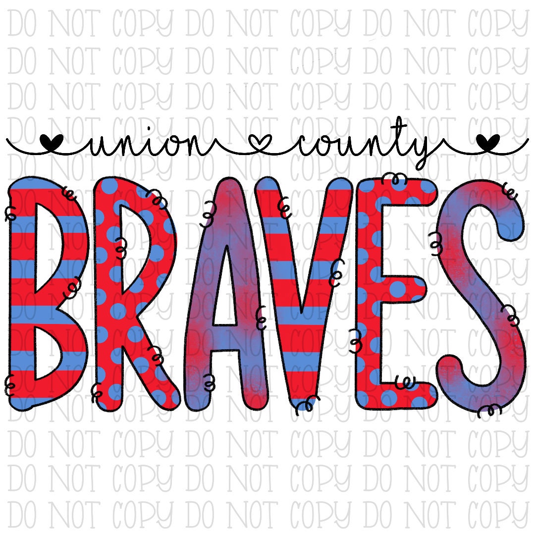 Union County Braves - Kentucky - Red and Blue - School Sports Team ...