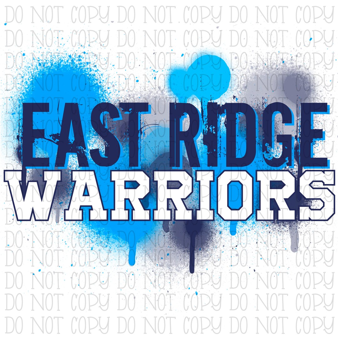 East Ridge Warriors - Paint Spatter - Navy and Blue - Kentucky School ...