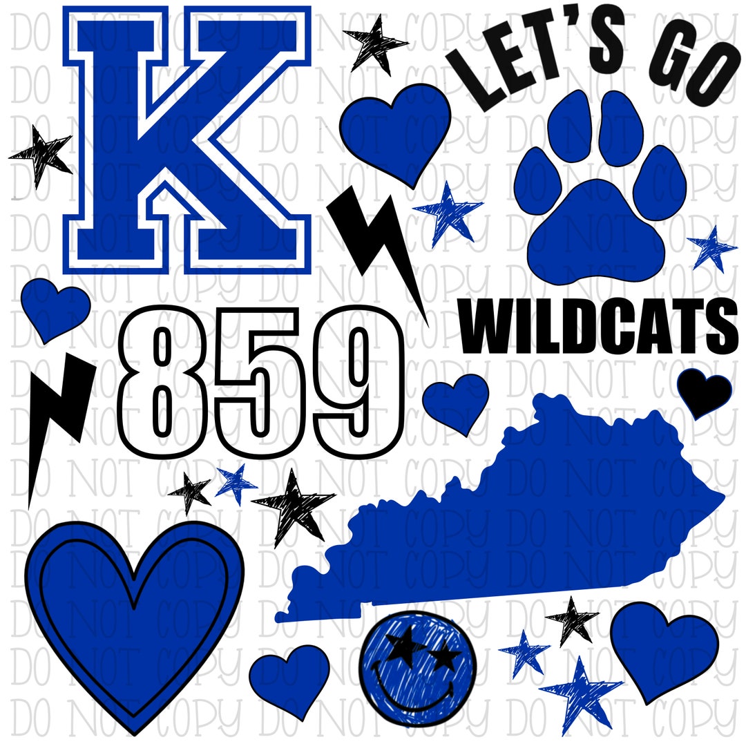Let's Go Wildcats - Area Code 859 - Paw Print - Scatter - Kentucky ...