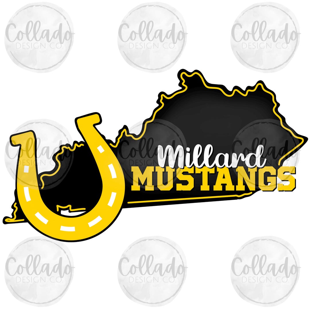 Millard Mustangs Kentucky KY Gold and Black Horseshoe High School ...