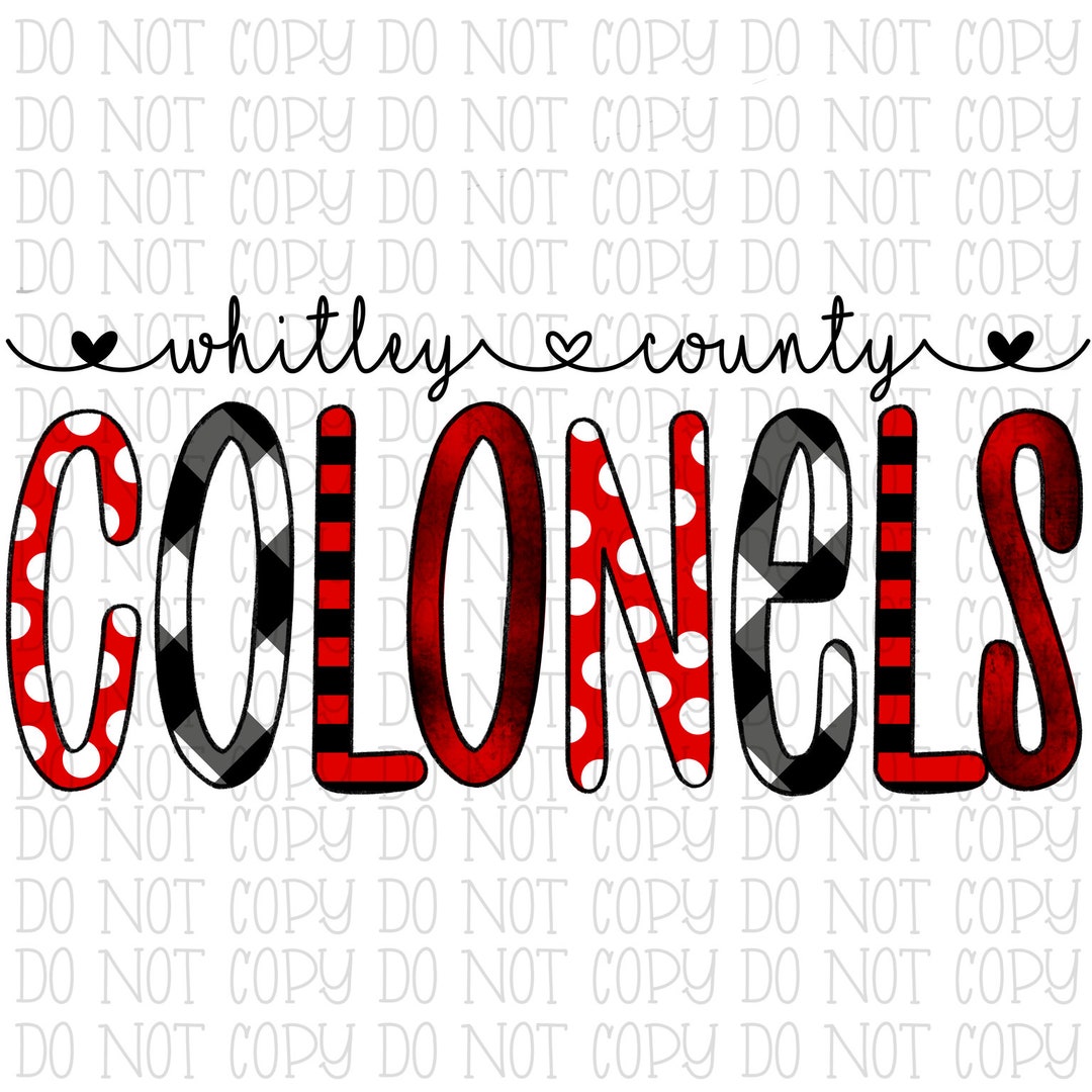 Whitley County Colonels - Kentucky - Patterns - Red Black White ...
