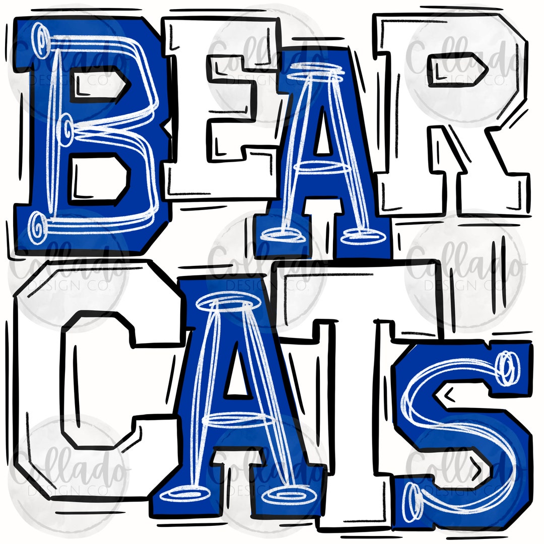 Walton Verona Bearcats Kentucky Scribble Letters School Sports Team ...