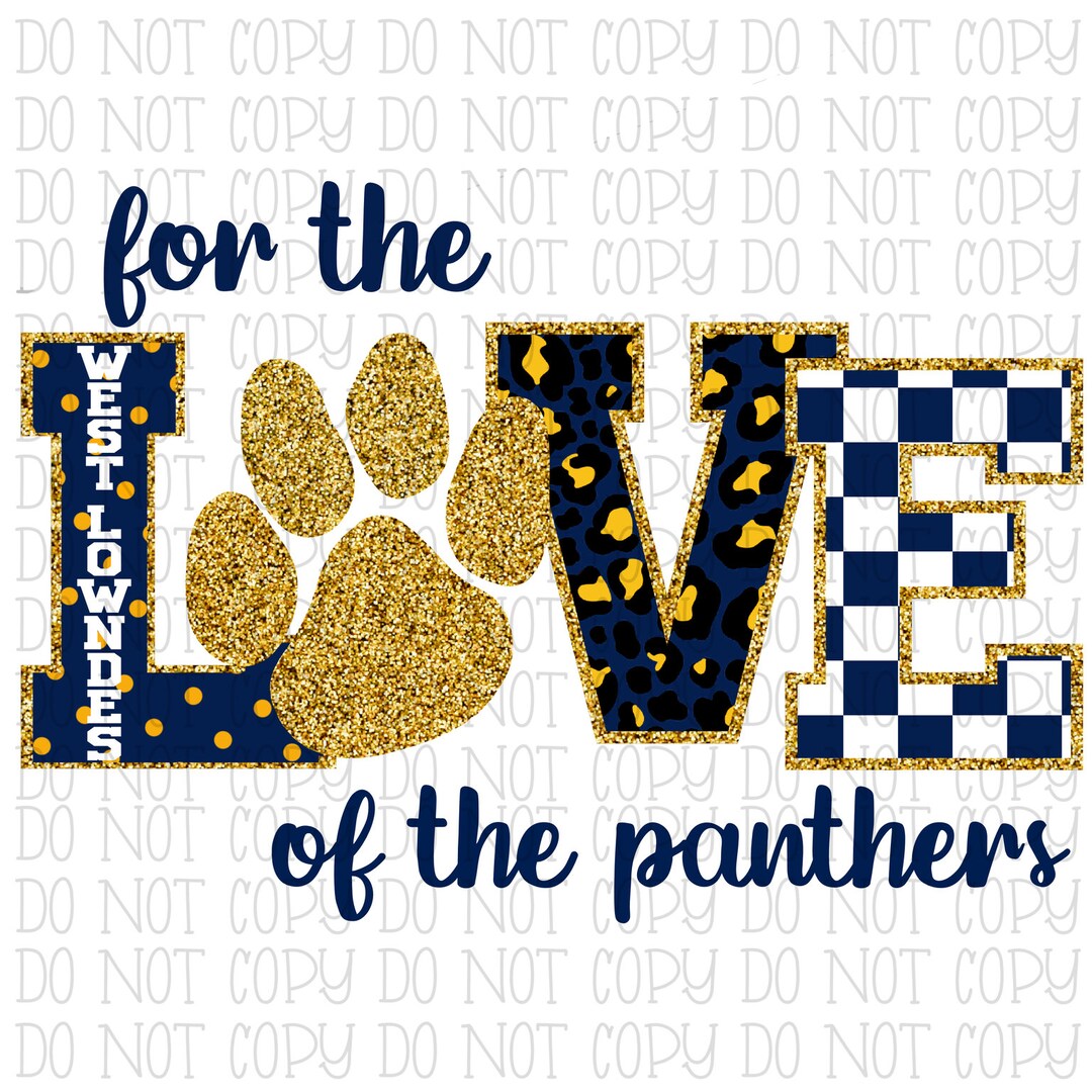 For the Love of the West Lowndes Panthers Mississippi Navy and Gold ...