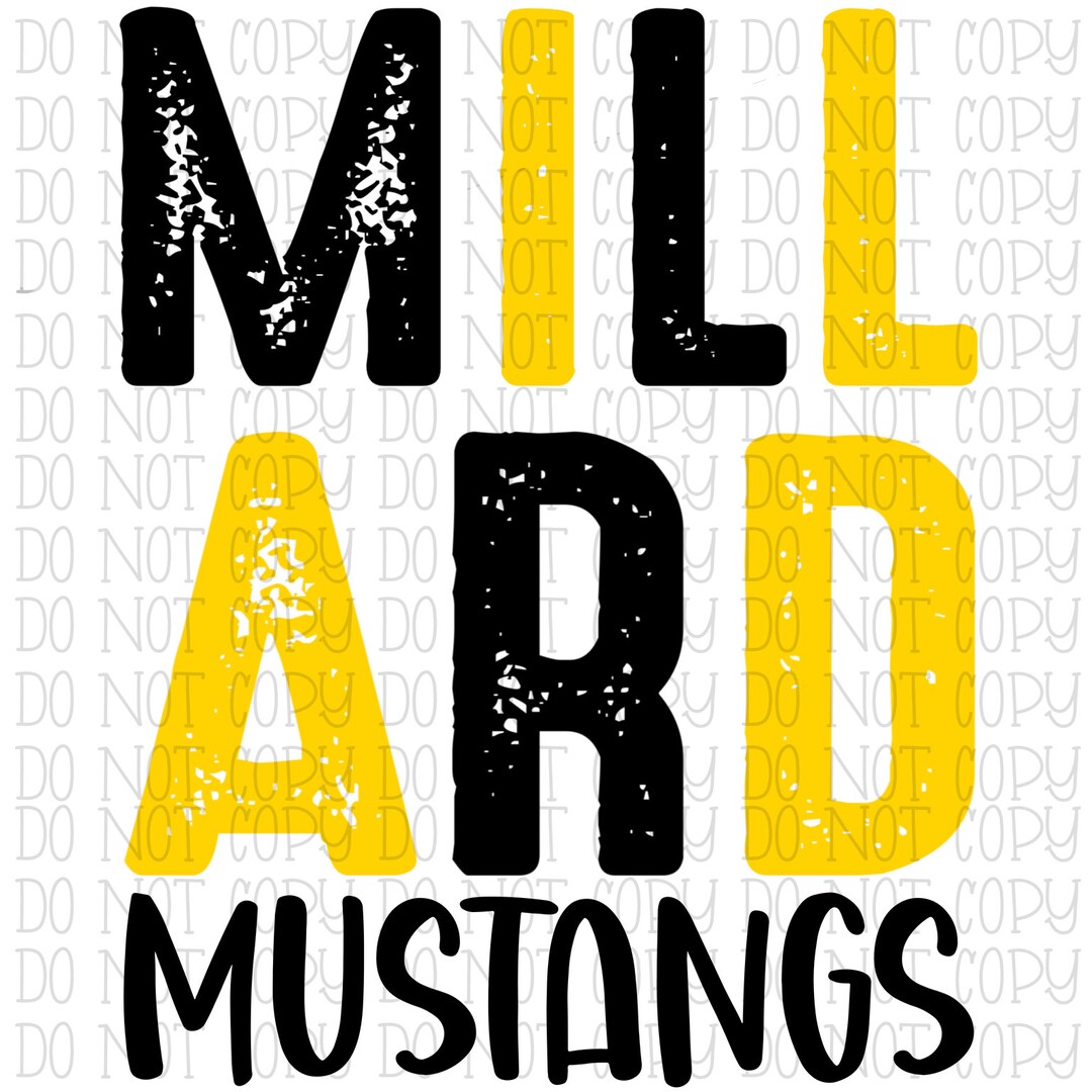 Millard Mustangs - Stack - Yellow and Black - Kentucky School Sports ...