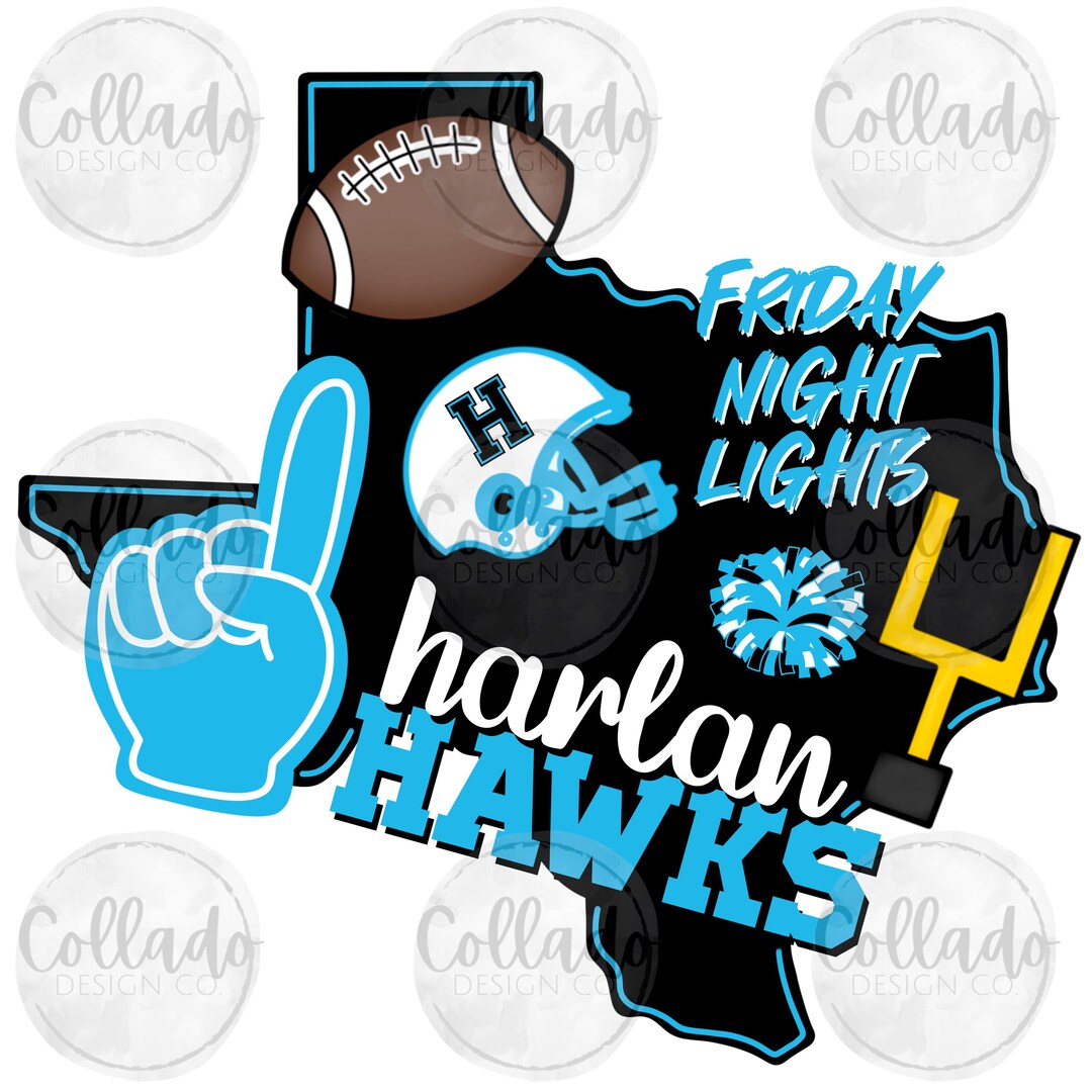 Harlan Hawks Texas Blue and Orange Friday Night Lights San Antonio TX ...