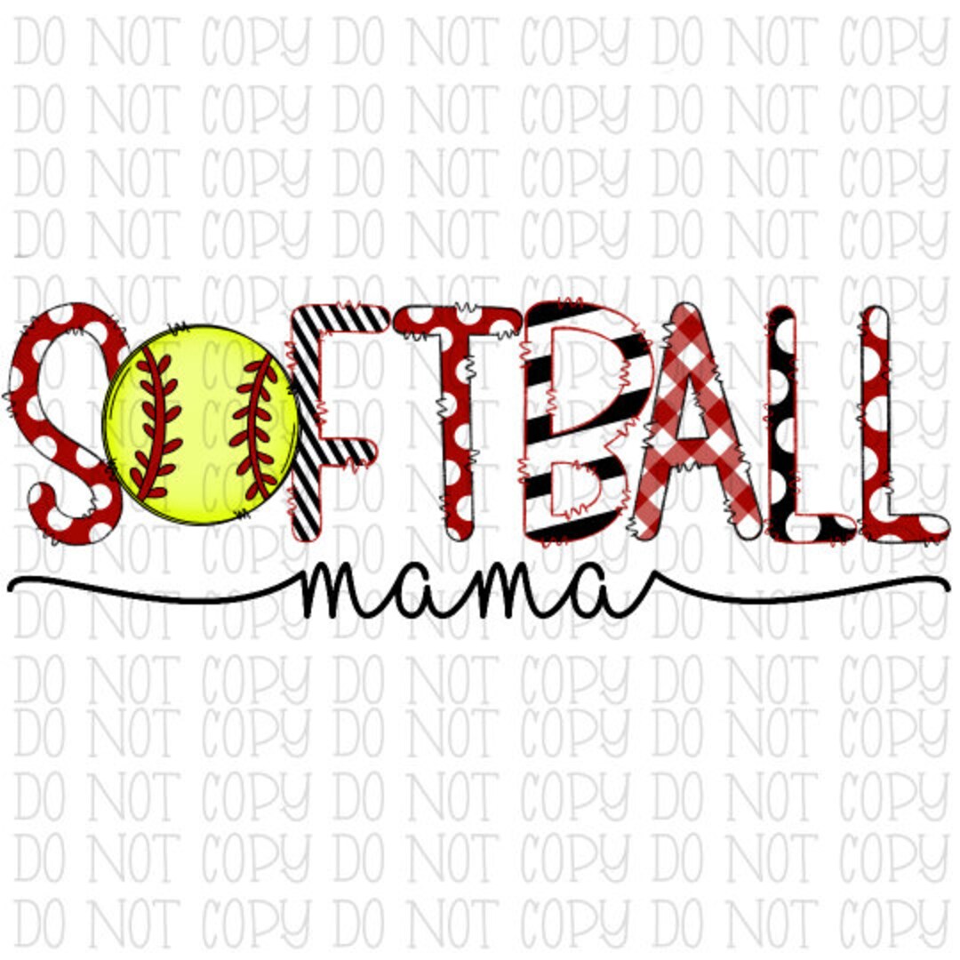 Softball Mama - Patterns - School Sports Team - Digital Download ...
