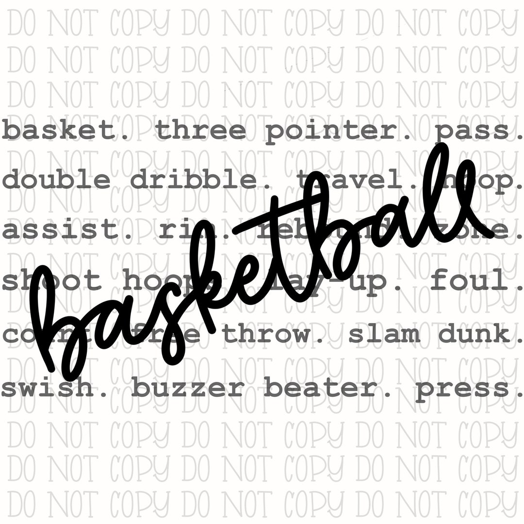 Basketball - Words - School Sports Team - Digital Download Instant PNG ...