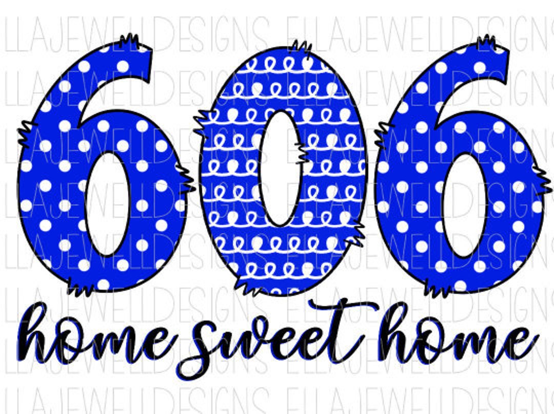 Home Sweet Home 606 Area Code Kentucky Royal Blue Patterns Digital ...