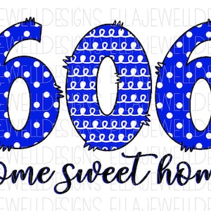 Home Sweet Home 606 Area Code Kentucky Royal Blue Patterns Digital ...