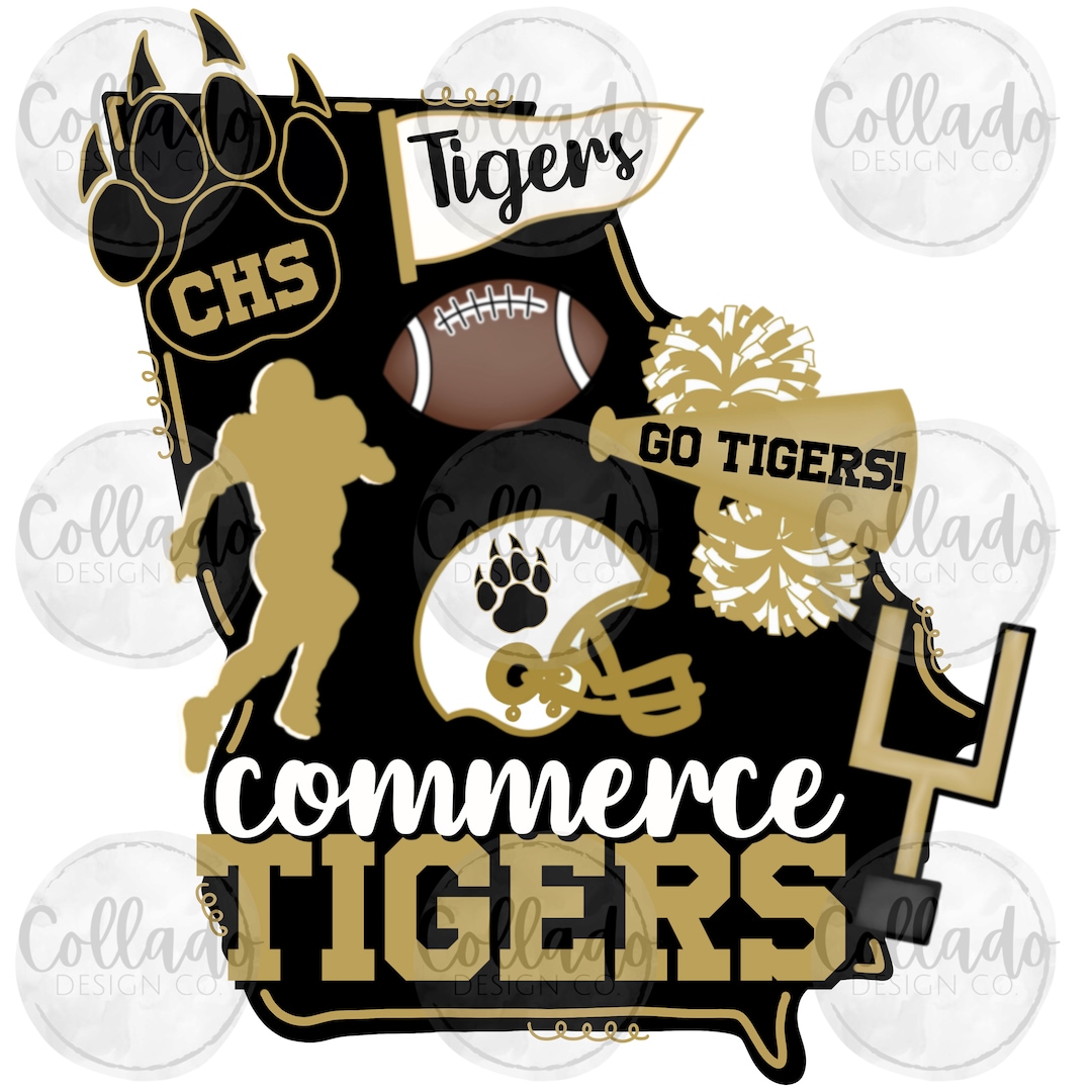 Commerce Tigers Georgia Gold and Black GA - CHS - Football School ...