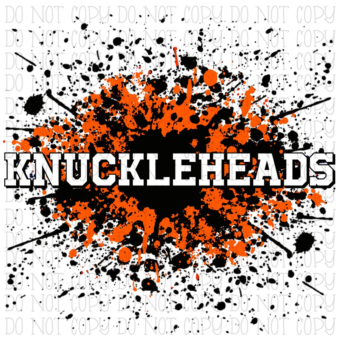 Knuckleheads - Orange and Black Paint Spatter - West Virginia - School ...