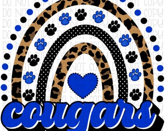 For the Love of the Wildcats Blue White Glitter Digital - Etsy