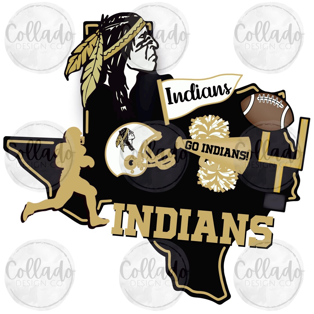 Indians Texas Black and Gold TX Comachee Haskell Nederland High School ...