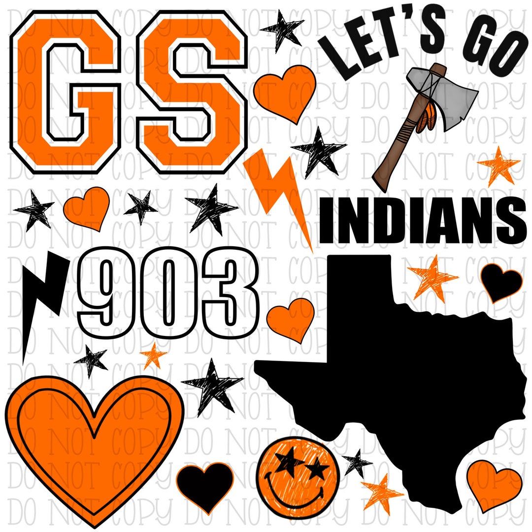 Grand Saline Indians - Scatter - Orange and Black - Texas - 903 ...
