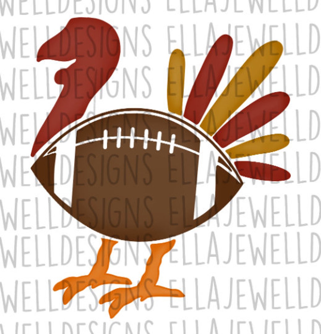 Turkey - Football- Thanksgiving - Fall - Gold and Maroon - Feathers ...