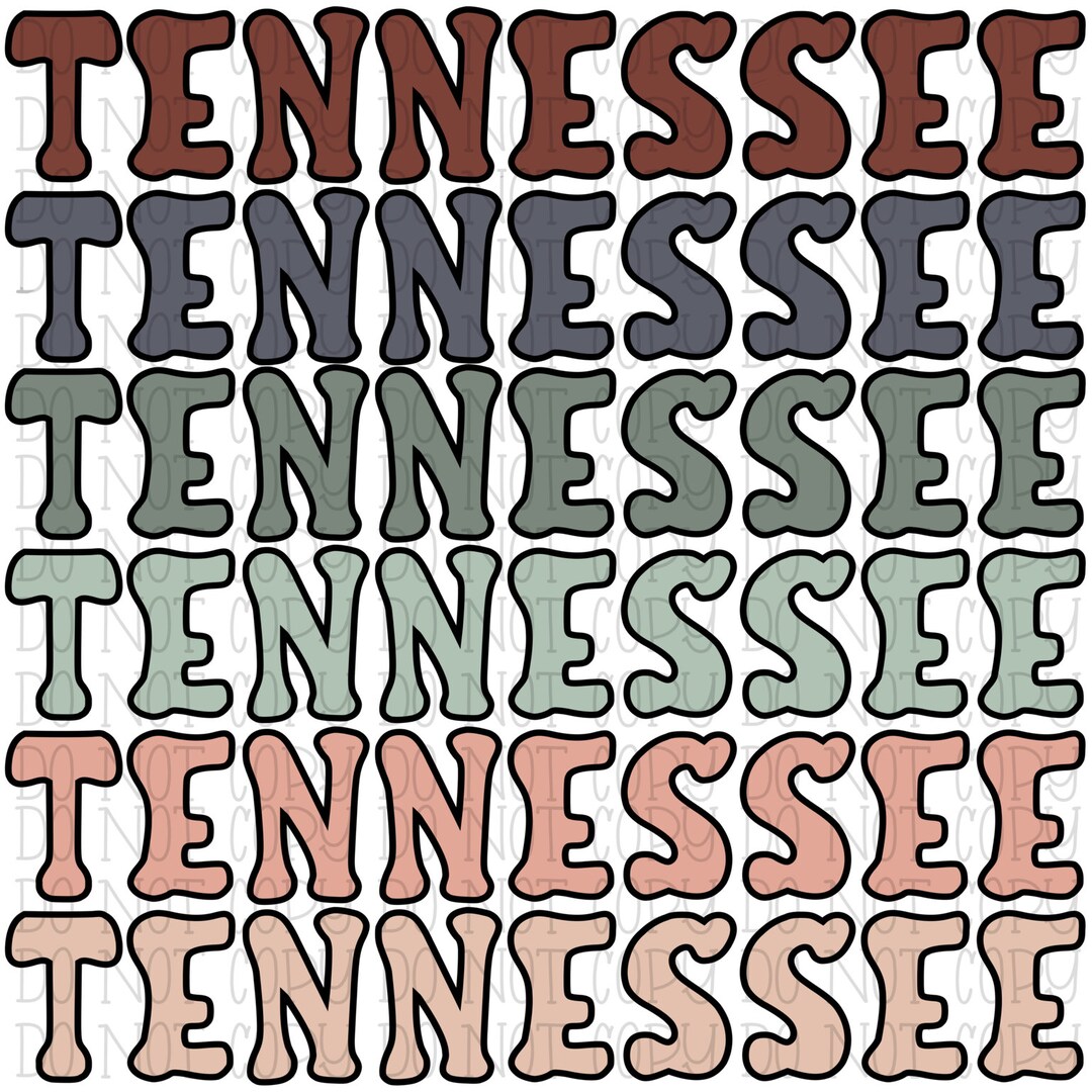 Retro Tennessee TN Pastel Colors State Digital Download Instant PNG ...